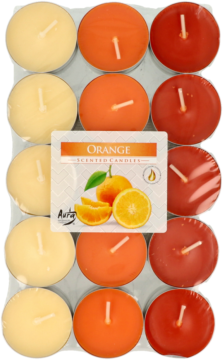 BISPOL, świece zapachowe, pomarańcza, 30 szt. | Drogeria Rossmann.pl