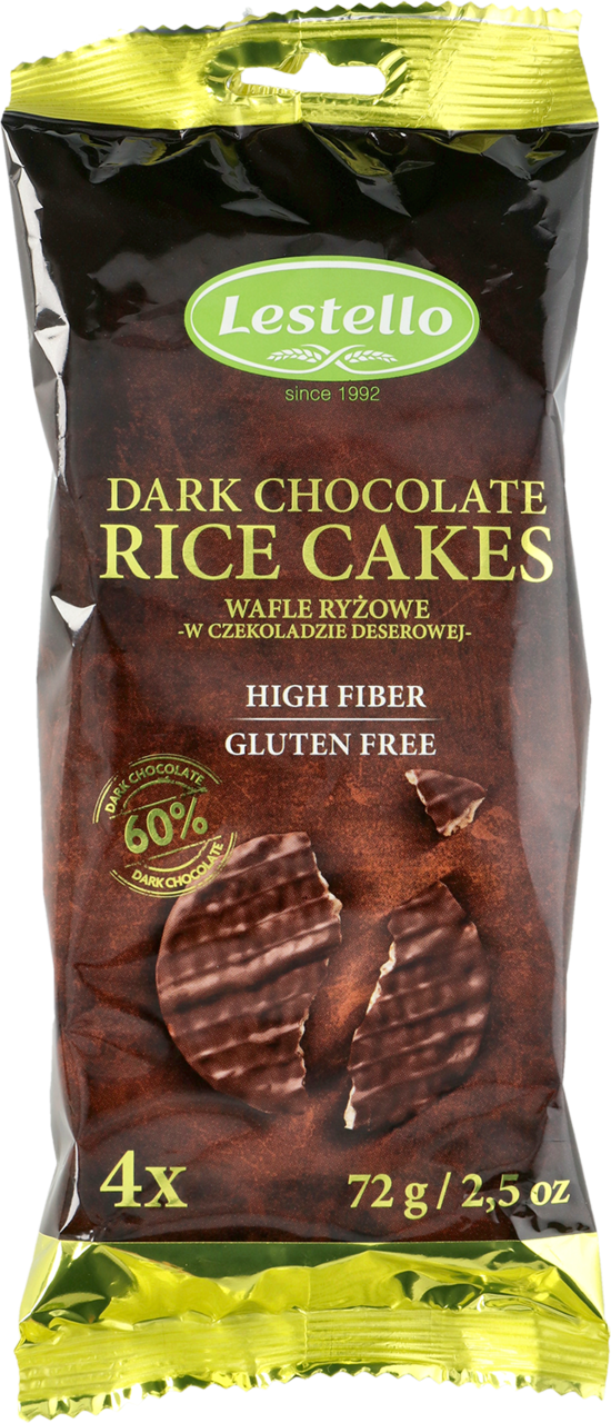 LESTELLO, , wafle ryżowe w czekoladzie, 72 g | Drogeria Rossmann.pl