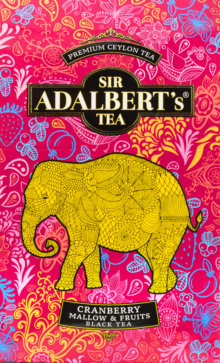 ADALBERT'S TEA, herbata czarna, liściasta, z żurawiną, kwiatami ...