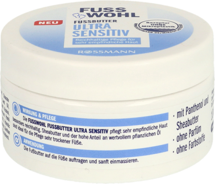 FUSSWOHL, , masło do stóp, Ultra Sensitive, 100 ml | Drogeria Rossmann.pl