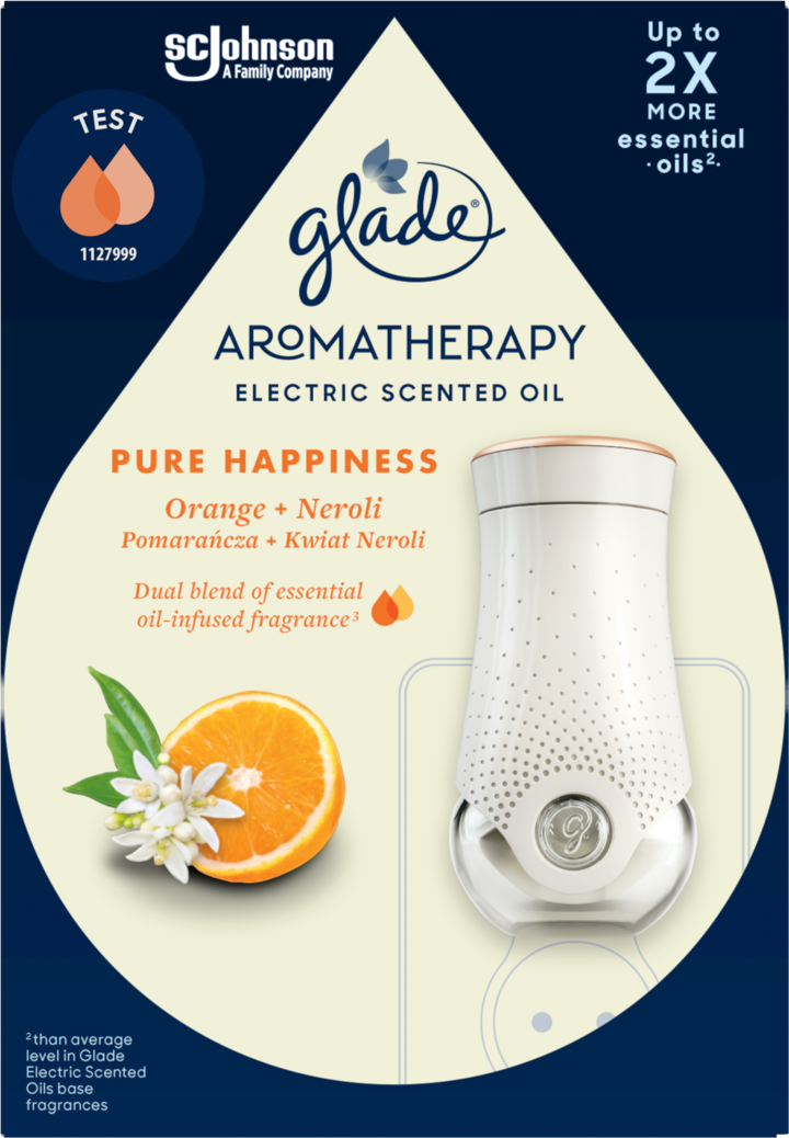 GLADE, , elektryczny odświeżacz powietrza z zapasem, Pomarańcza + Kwiat ...