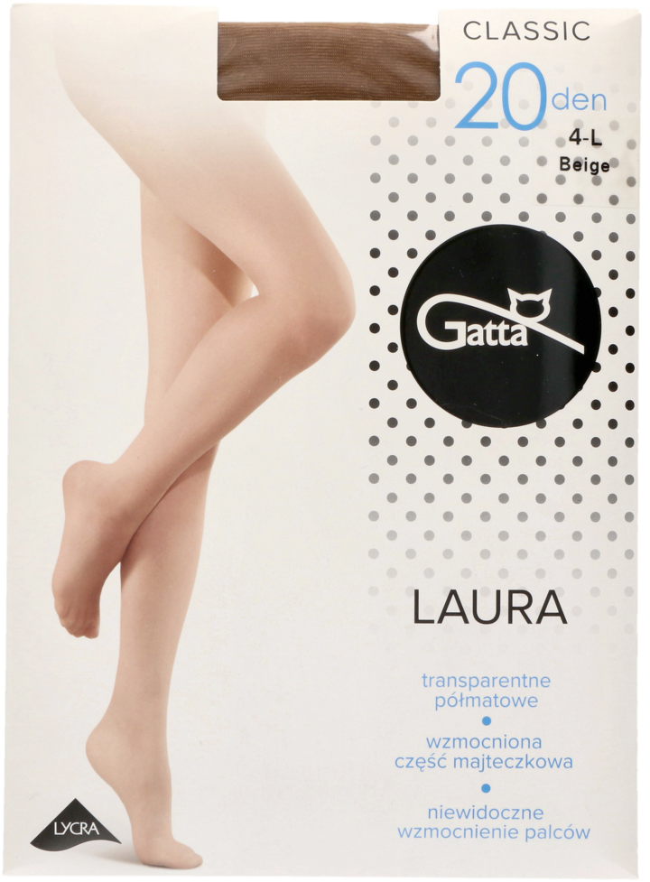 GATTA, Laura , rajstopy 20den, beige 4-L, 1 para | Drogeria Rossmann.pl