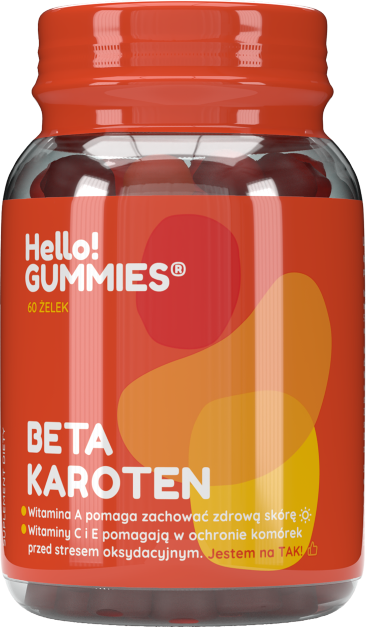 HELLO!GUMMIES, żelki witaminowe, Beta Karoten, suplement diety, 300 g ...