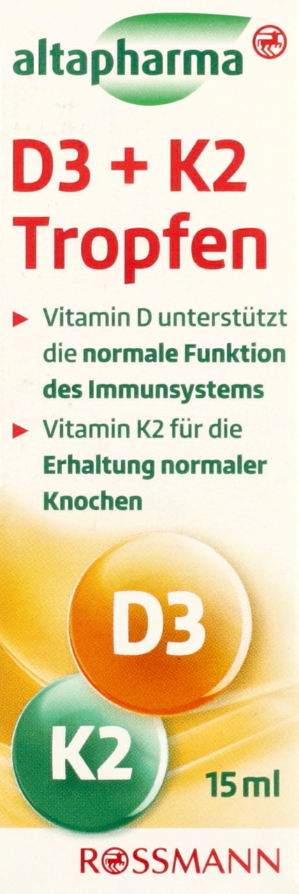 ALTAPHARMA, krople, Witamina D3 i K2, suplement diety, 15 ml | Drogeria ...