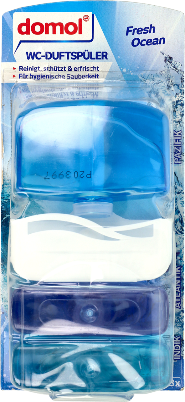 DOMOL, zawieszki do WC, Świeżość Oceanu, 3 x 55 ml | Drogeria Rossmann.pl