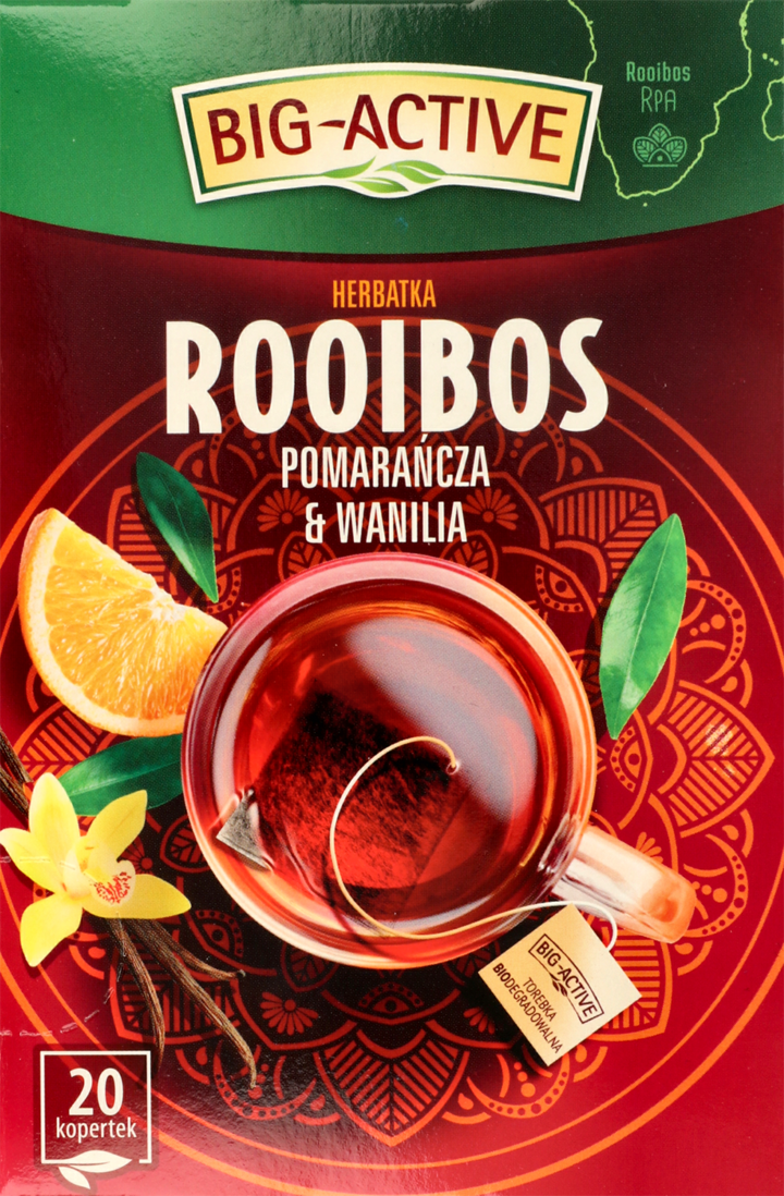 BIG-ACTIVE, Rooibos , herbata owocowo-ziołowa, Pomarańcza & Wanilia ...