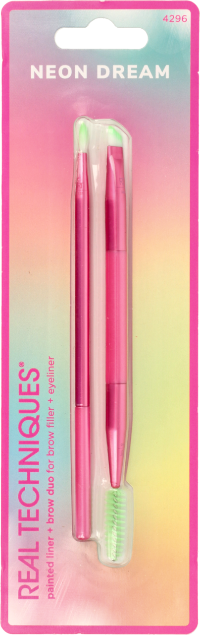 REAL TECHNIQUES, Neon Dream , pędzle do kresek i brwi, 2 szt ...