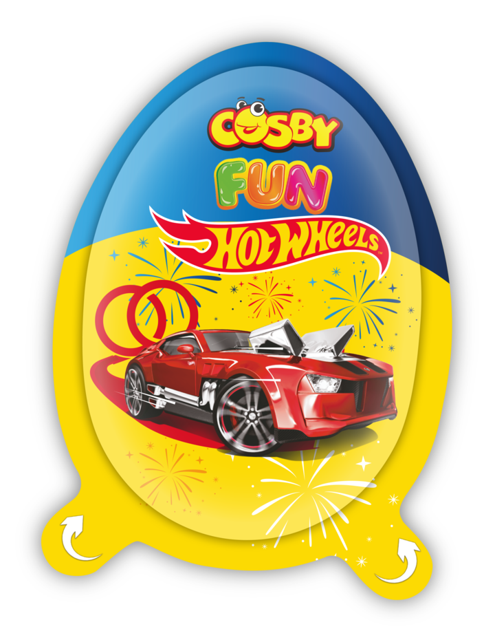 COSBY FUN, Hot Wheels , jajko z niespodzianką, krem mleczno-czekoladowy ...