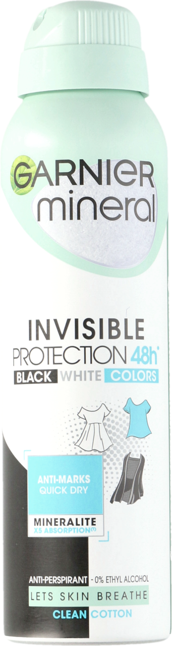 GARNIER MINERAL, Invisible Protection Black White Colors ...