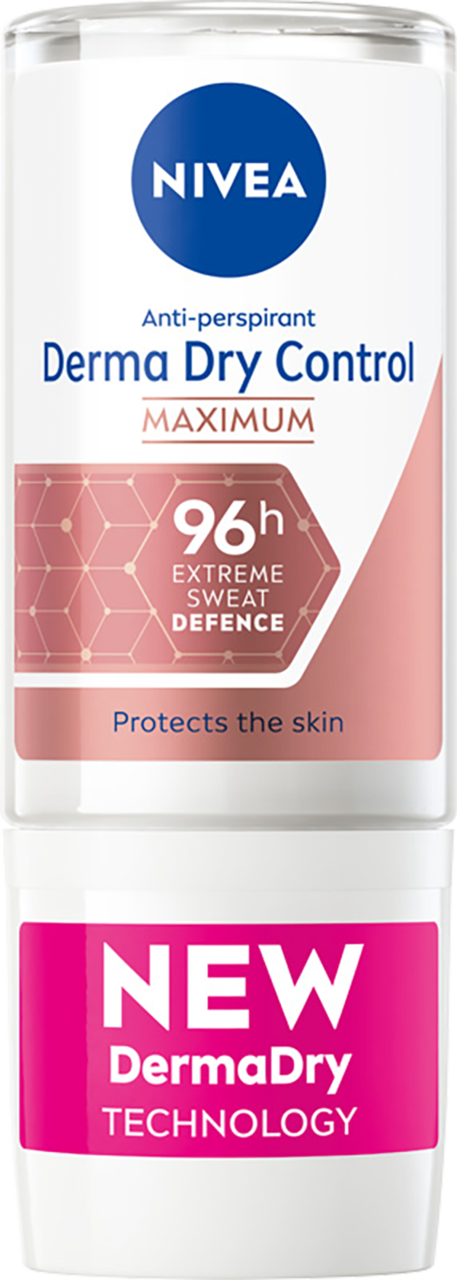 NIVEA, Derma Dry Control Maximum, antyperspirant w kulce, 96h, 50 ml ...