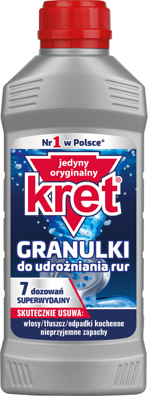 KRET, , granulki do udrożniania rur, 280 g | Drogeria Rossmann.pl