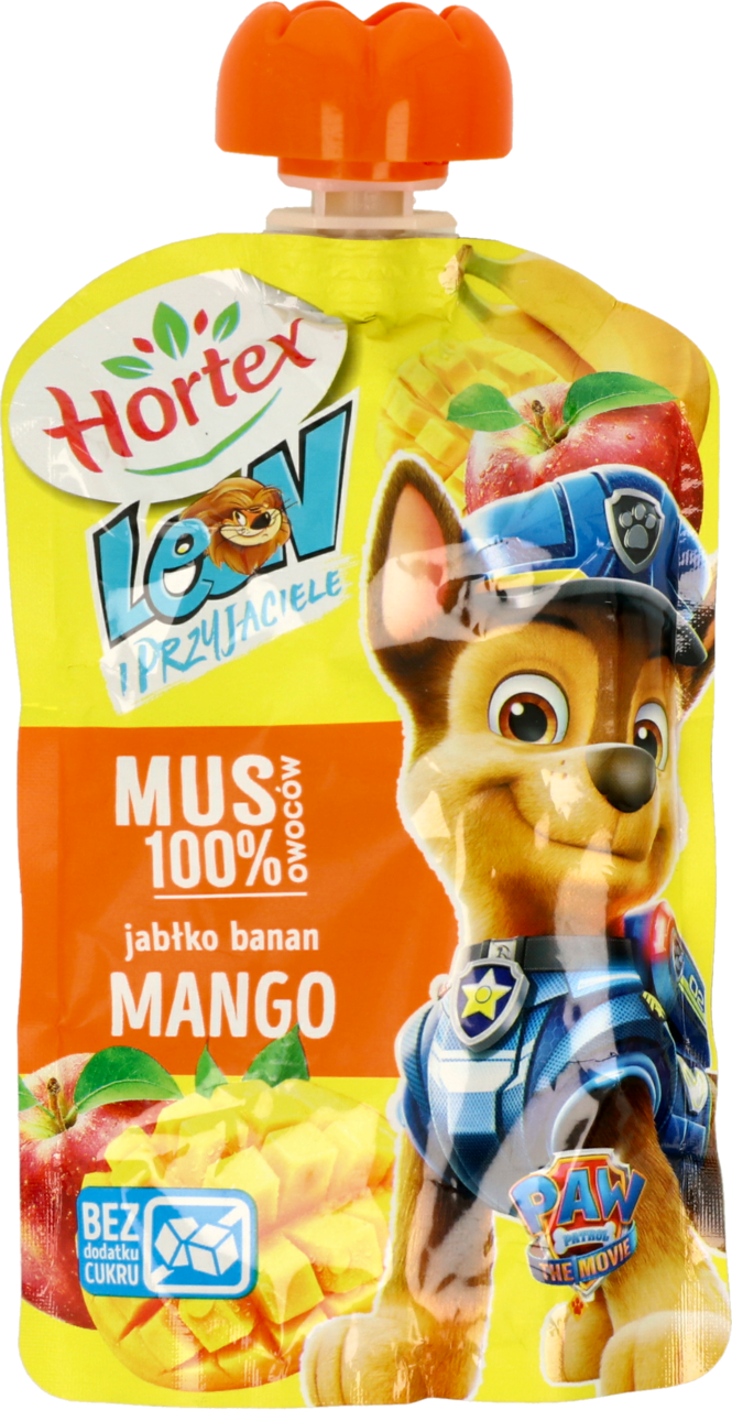 HORTEX LEON, i Przyjaciele , mus w tubce, owocowy, jabłko, banan, mango, 100 g | Drogeria ...