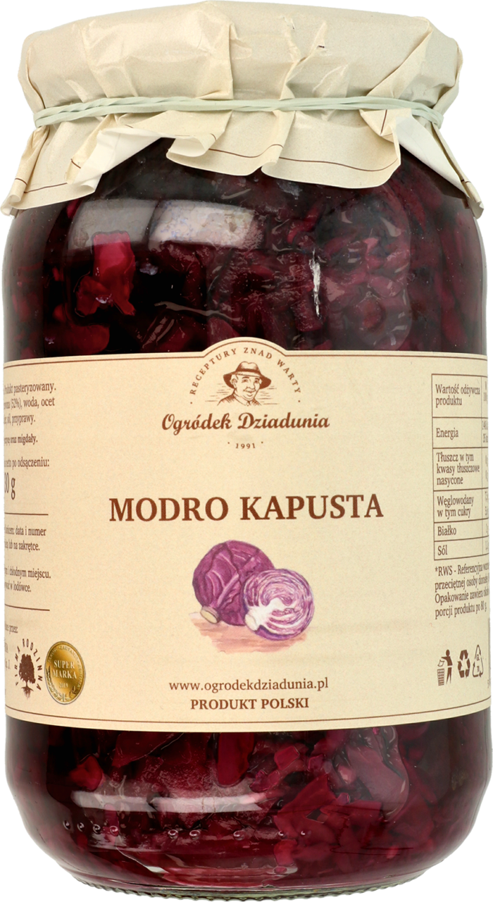 OGRÓDEK DZIADUNIA, Modro Kapusta , kapusta czerwona, 900 ml | Drogeria ...