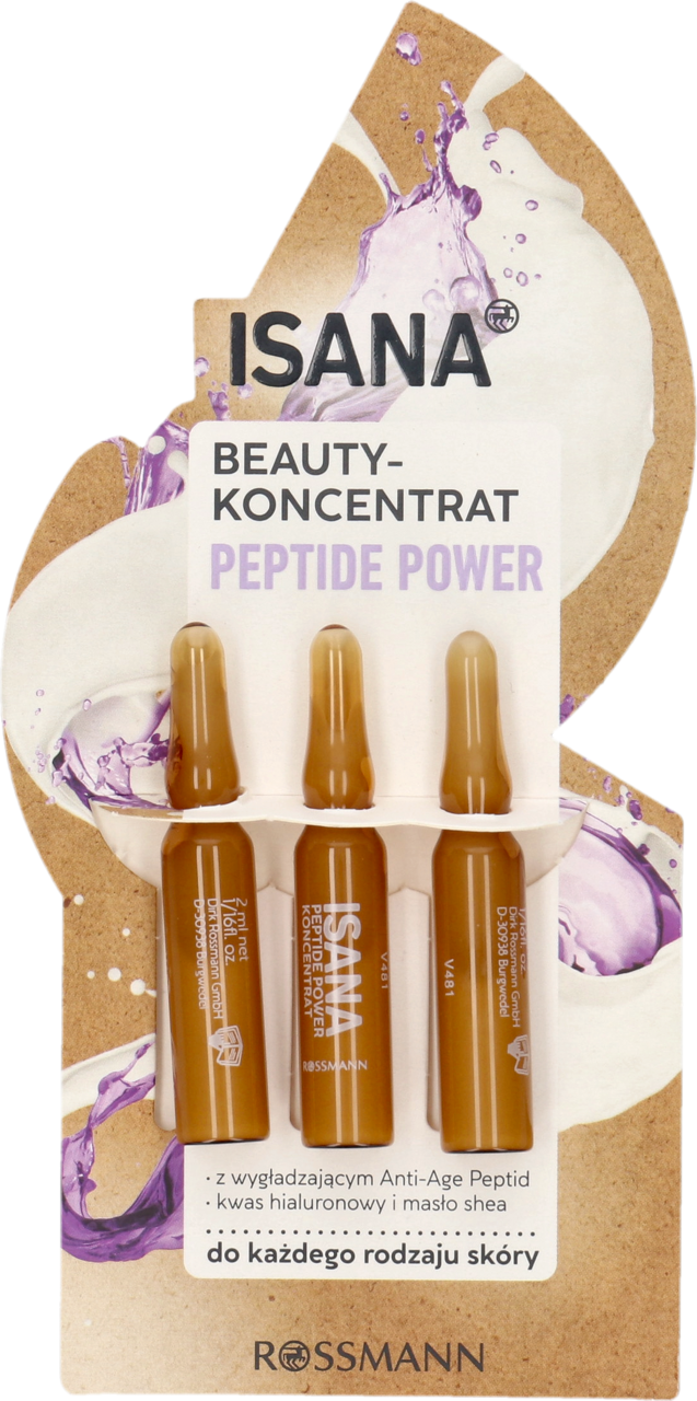 ISANA, Peptide Power , koncentrat do twarzy, z Kwasem Hialuronowym i ...