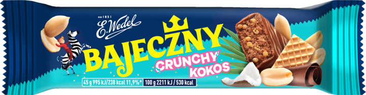 WEDEL, baton Crunchy Kokos, 45 g | Drogeria Rossmann.pl