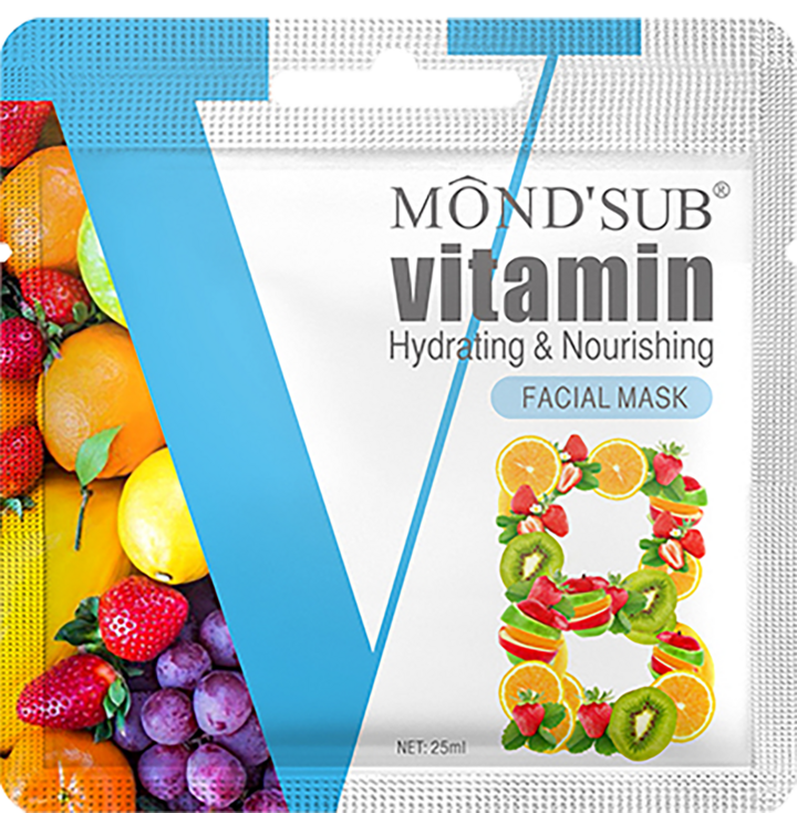 MOND'SUB, Vitamin , maseczka w płachcie, nawilżająco-odżywcza, wit. B3 ...