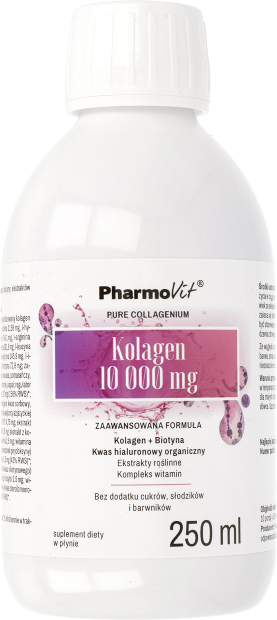 Pharmovit, płyn, Kolagen 10 000 mg, suplement diety, 250 ml | Drogeria ...