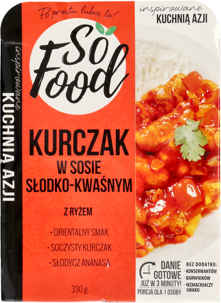 SO FOOD, , kurczak w sosie słodko - kwaśnym, 330 g | Drogeria Rossmann.pl
