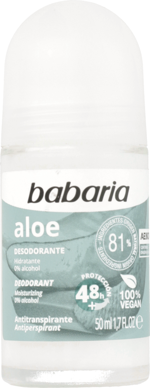 BABARIA, antyperspirant roll-on, aloes, 50 ml | Drogeria Rossmann.pl