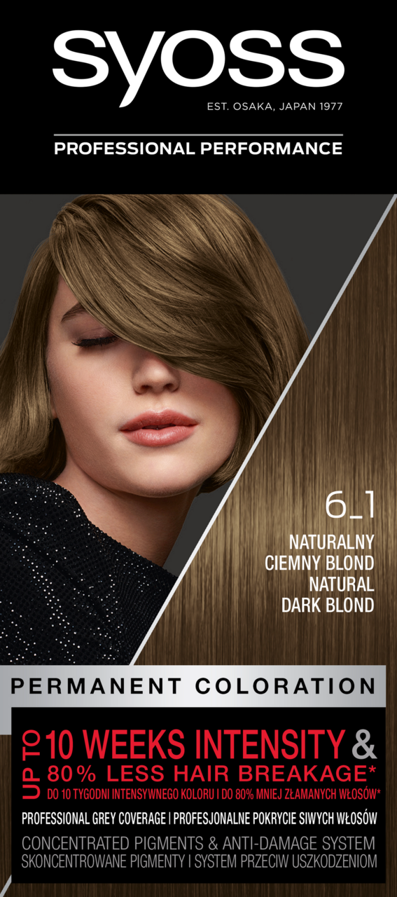 SYOSS, , farba do włosów, nr 6_1, Naturalny Ciemny Blond, 1 szt. | Drogeria Rossmann.pl