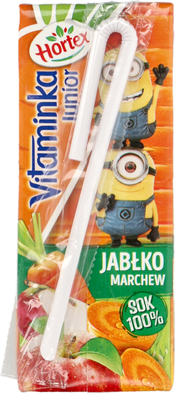 HORTEX VITAMINKA, , sok ze słomka, jabłko, marchew, 200 ml | Drogeria Rossmann.pl