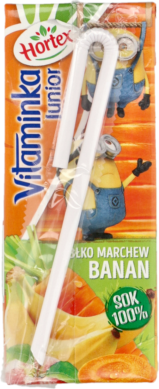 HORTEX VITAMINKA, sok ze słomka, jabłko/marchew/banan, 200 ml | Drogeria Rossmann.pl