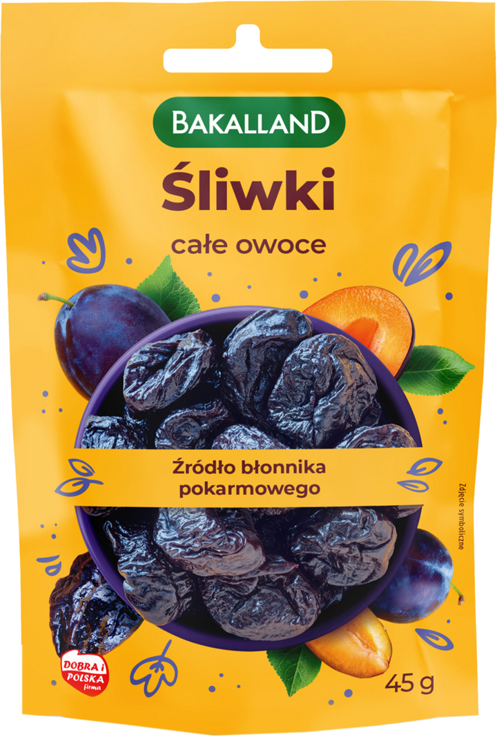 BAKALLAND, śliwki suszone, 45 g | Drogeria Rossmann.pl