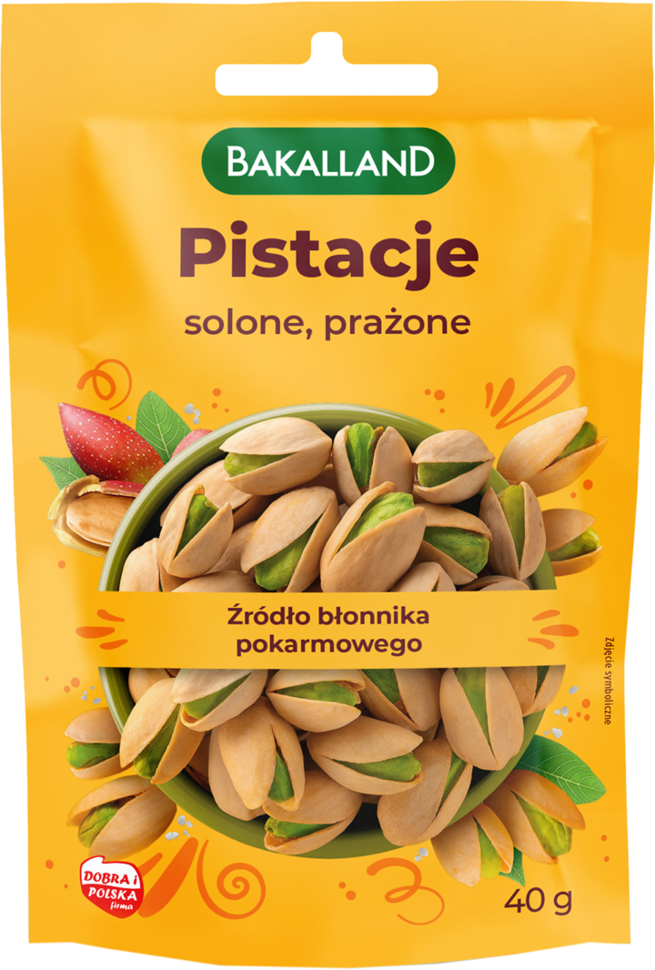 BAKALLAND, , pistacje prażone, solone, 40 g | Drogeria Rossmann.pl