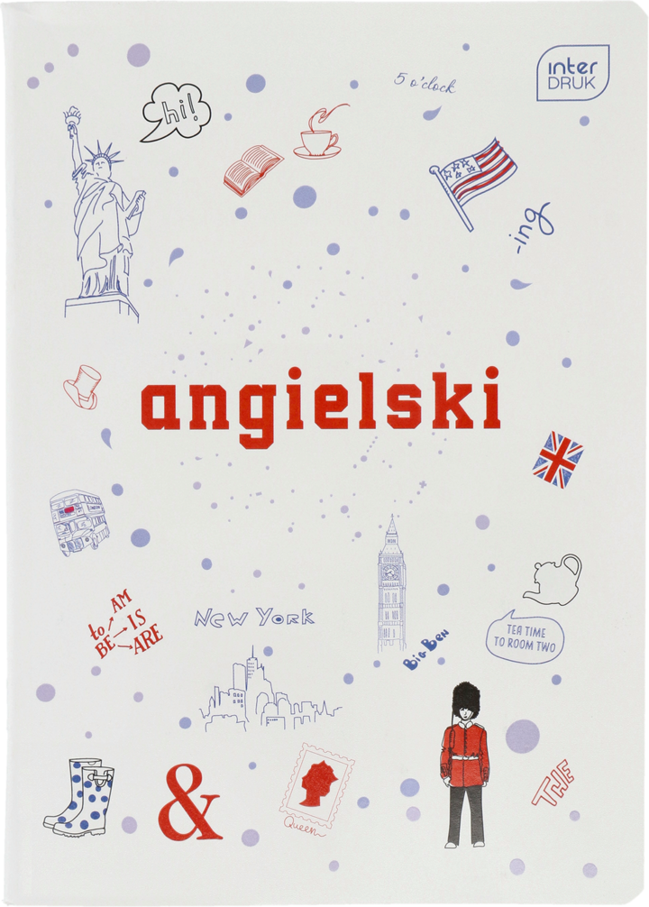 INTERDRUK, , zeszyt A5 Angielski, 60 kratka, 1 szt. | Drogeria Rossmann.pl