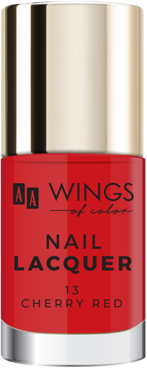 AA WINGS OF COLOR, lakier do paznokci, nr 13 Cherry Red, 10 ml ...
