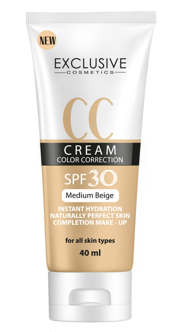 EXCLUSIVE COSMETICS, , krem CC, SPF30, Medium Beige, 40 ml | Drogeria ...