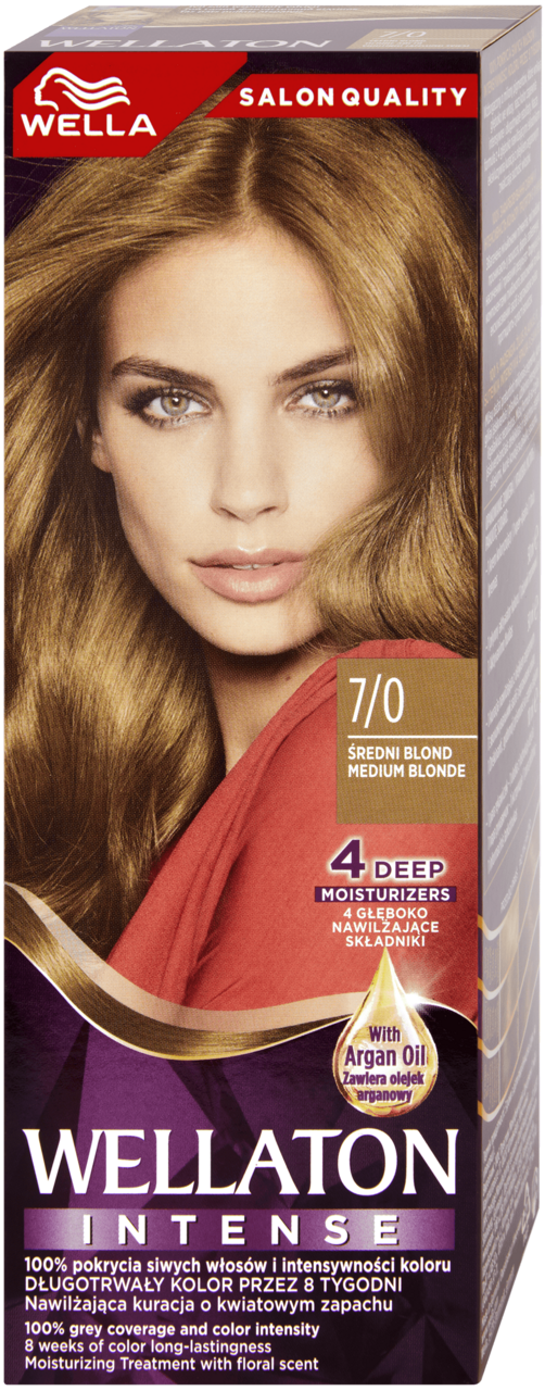 WELLA WELLATON, Intense , krem koloryzujący do włosów, nr 7/0 Średni ...