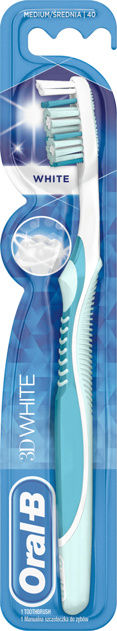 ORAL-B, 3D White , manualna szczoteczka do zębów, średnia, 1 szt ...