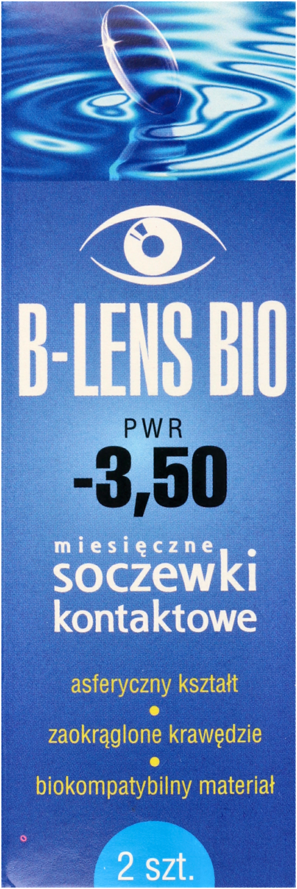 B-LENS, Bio , soczewki kontaktowe, miesięczne, biokompatybilne, moc: -3 ...