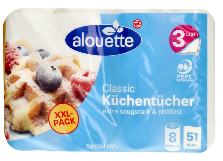 ALOUETTE, Classic , ręcznik papierowy, 3-warstwowy, 8 szt. | Drogeria ...