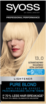 SYOSS, Lightener Pure Blond, farba do włosów, trwała, nr 13-0 Ultra ...