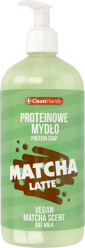 CLEANHANDS, mydło w płynie, proteinowe, matcha latte, 500 ml | Drogeria ...