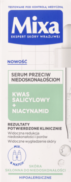 MIXA, serum do twarzy przeciw niedoskonałościom, kwas salicylowy i ...