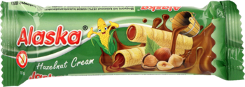 ALASKA, rurki kukurydziane nadziewane kremem o smaku orzechów laskowych, 18 g | Drogeria Rossmann.pl