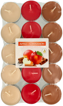 BISPOL, świece zapachowe, jabłko-cynamon, 30 szt. | Drogeria Rossmann.pl