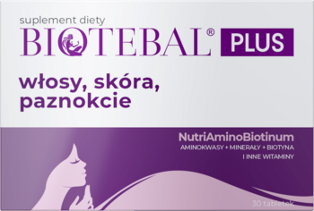 BIOTEBAL, Plus , tabletki, Włosy, skóra, paznokcie, suplement diety, 30 ...