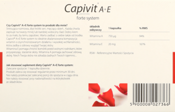 CAPIVIT, suplement diety, zdrowa i piękna skóra, A+E, 30 szt ...