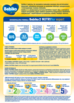 BEBIKO, mleko następne dla niemowląt, 2, powyżej 6. miesiąca życia ...