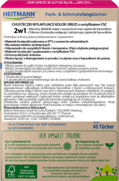 HEITMANN, , chusteczki wyłapujące kolor i brud,, 45 szt. | Drogeria ...