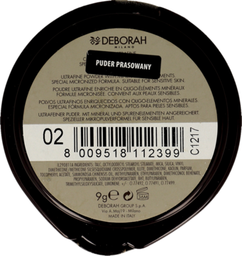 DEBORAH, puder prasowany, nr 02, 9 g | Drogeria Rossmann.pl