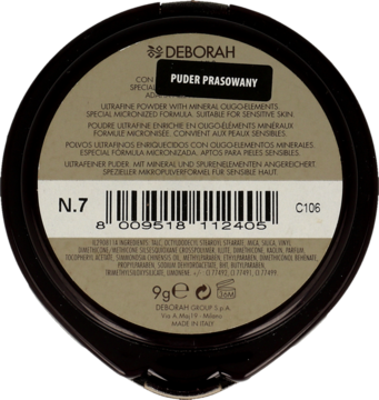 DEBORAH, puder prasowany, nr 07, 9 g | Drogeria Rossmann.pl