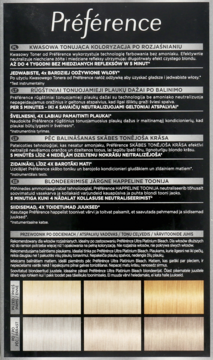 L'ORÉAL PARIS PRÉFÉRENCE, toner do włosów blond, kwasowy, 01 Platinum ...