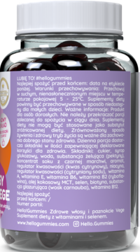 HELLO!GUMMIES, żelki na zdrowe włosy i paznokcie Vege, suplement diety ...