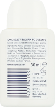 NIVEA MEN, Sensitive , łagodzący balsam po goleniu, mini, 30 ml ...