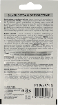 BIELENDA, Silver Detox , maseczka do twarzy, detoksykująca, metaliczna ...